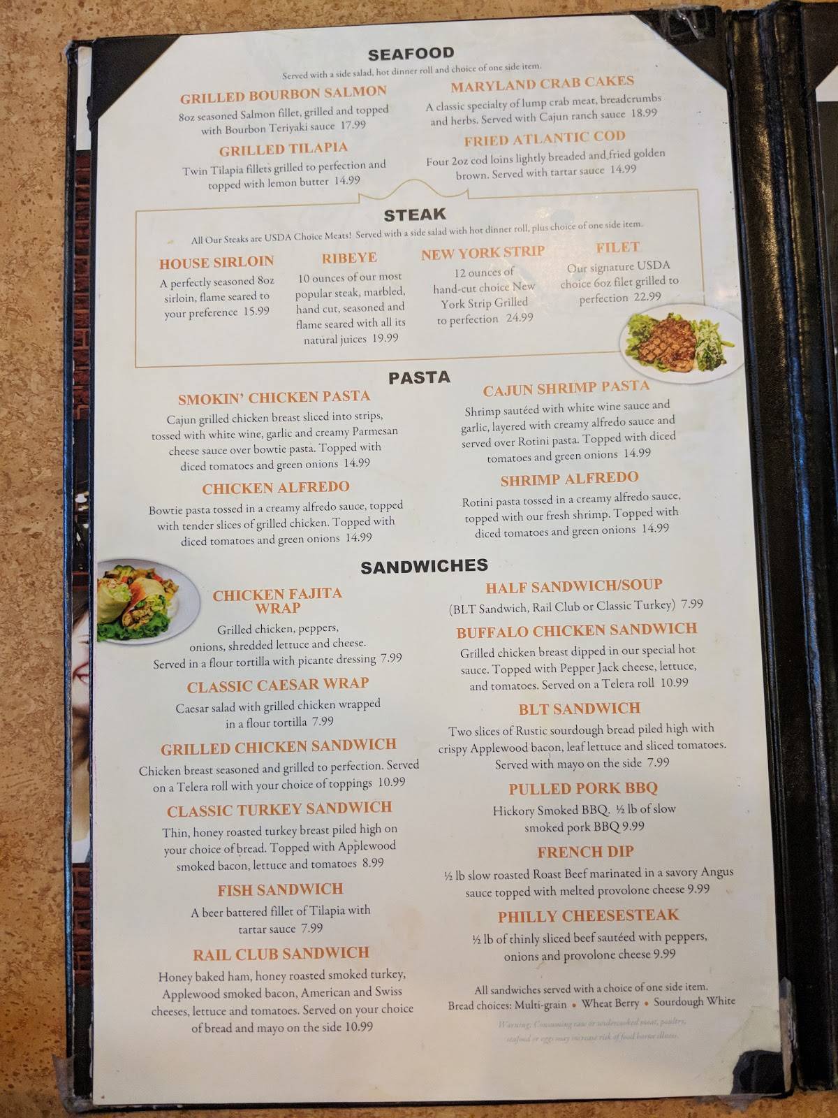 Menu at Rails Craft Brew & Eatery pub & bar, Seymour