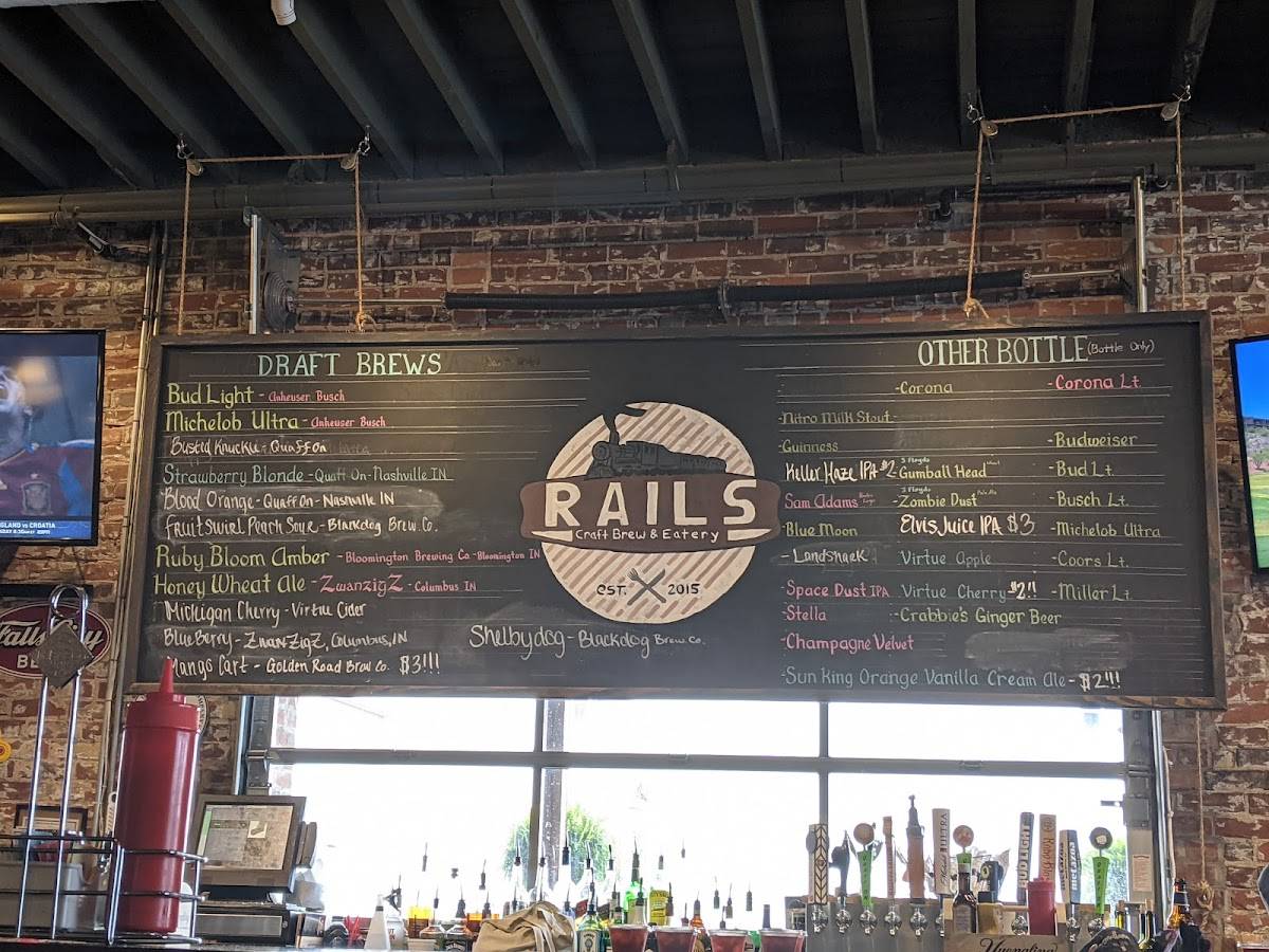 Menu at Rails Craft Brew & Eatery pub & bar, Seymour
