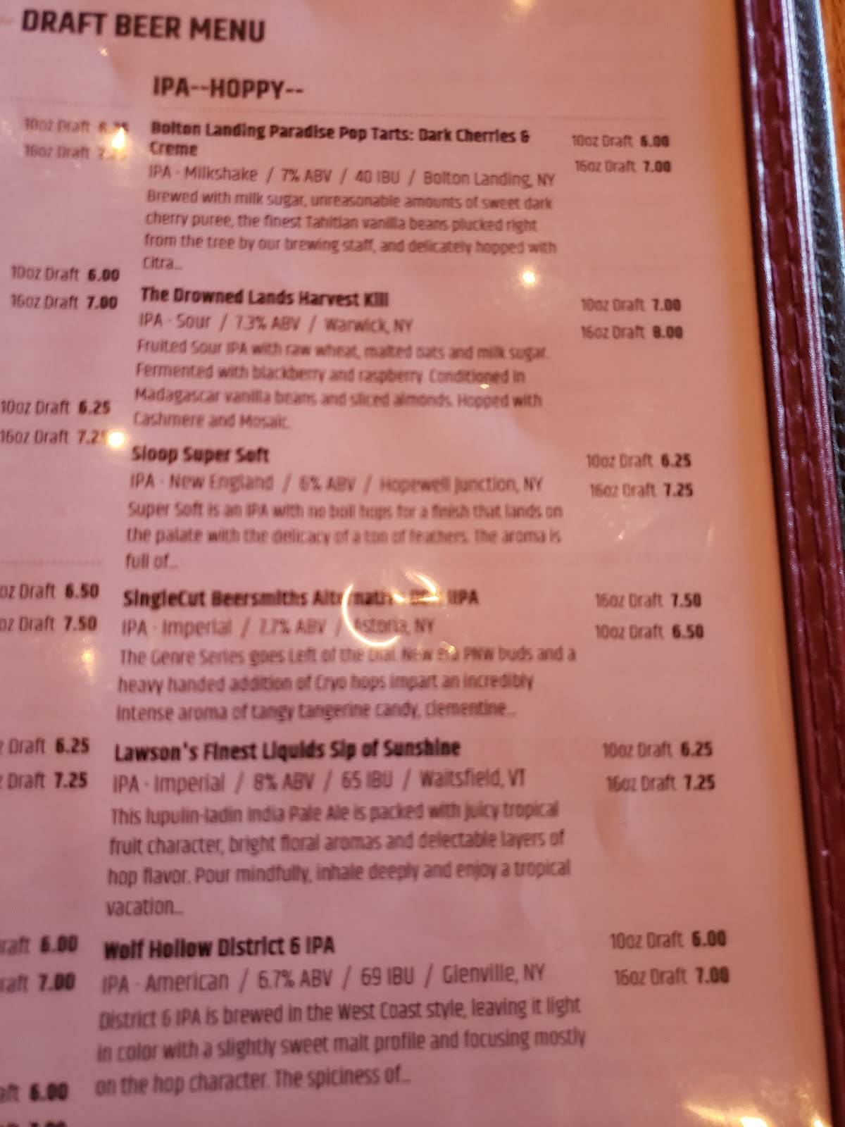 Menu at Raindancer Restaurant, Amsterdam, NY-30