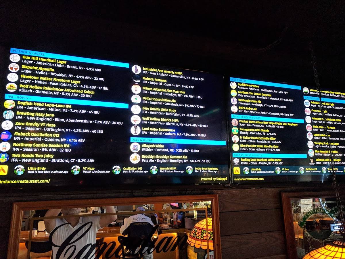 Menu at Raindancer Restaurant, Amsterdam, NY-30