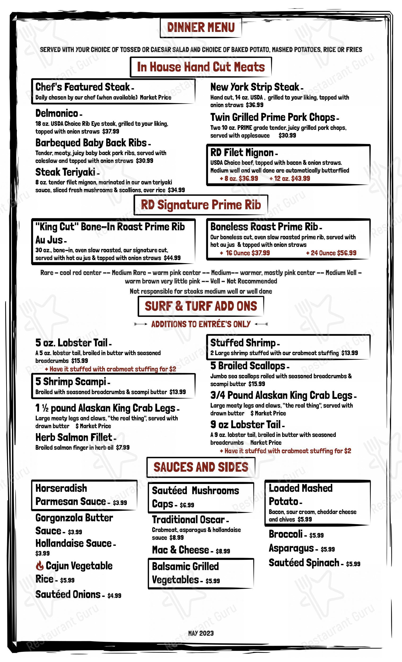 Menu at Raindancer Restaurant, Amsterdam, NY-30