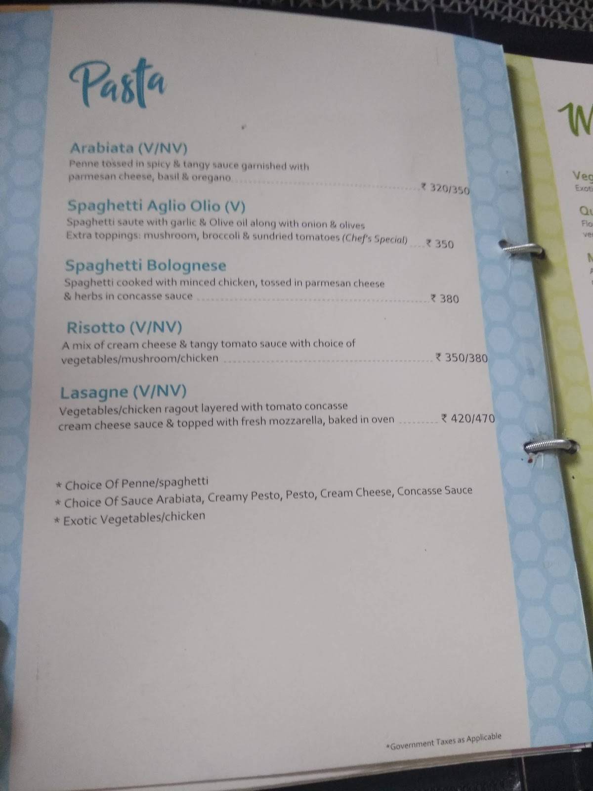 Menu at Little's Bistro, Ranchi