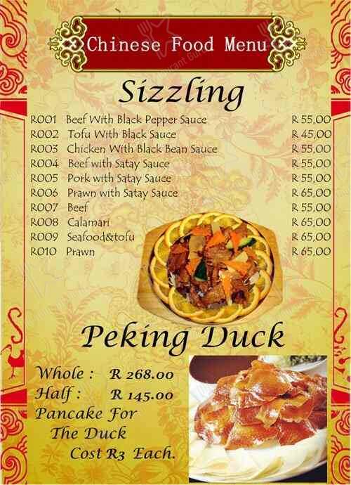 Menu at Rejoice sushi bar, Sandton