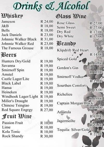 Menu at Rejoice sushi bar, Sandton