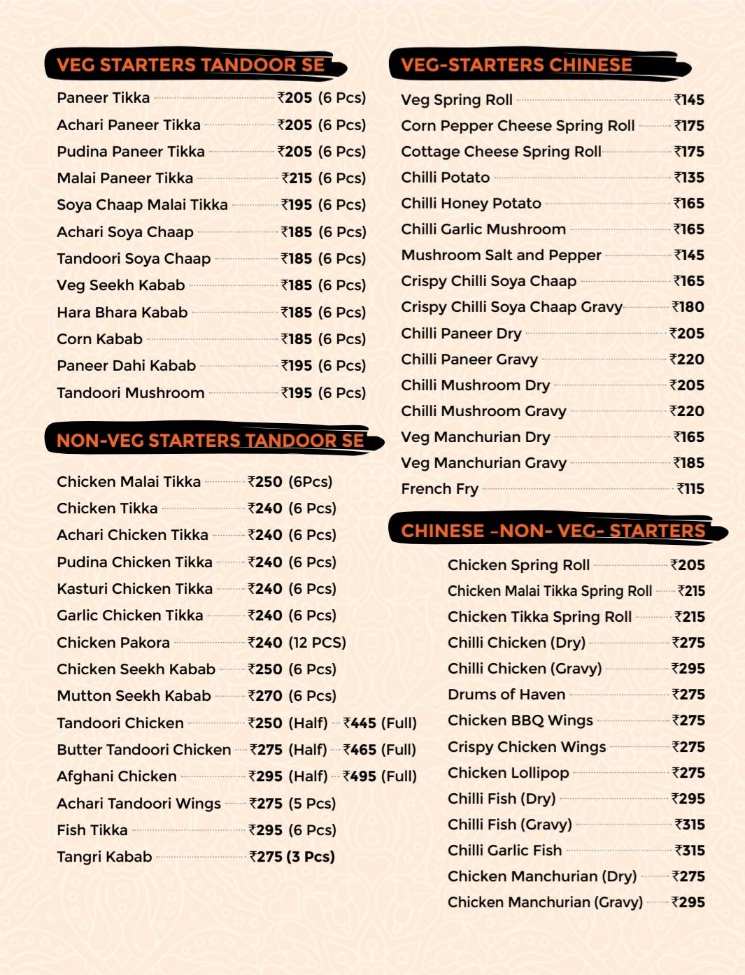 Menu at A3 KITCHEN, New Delhi
