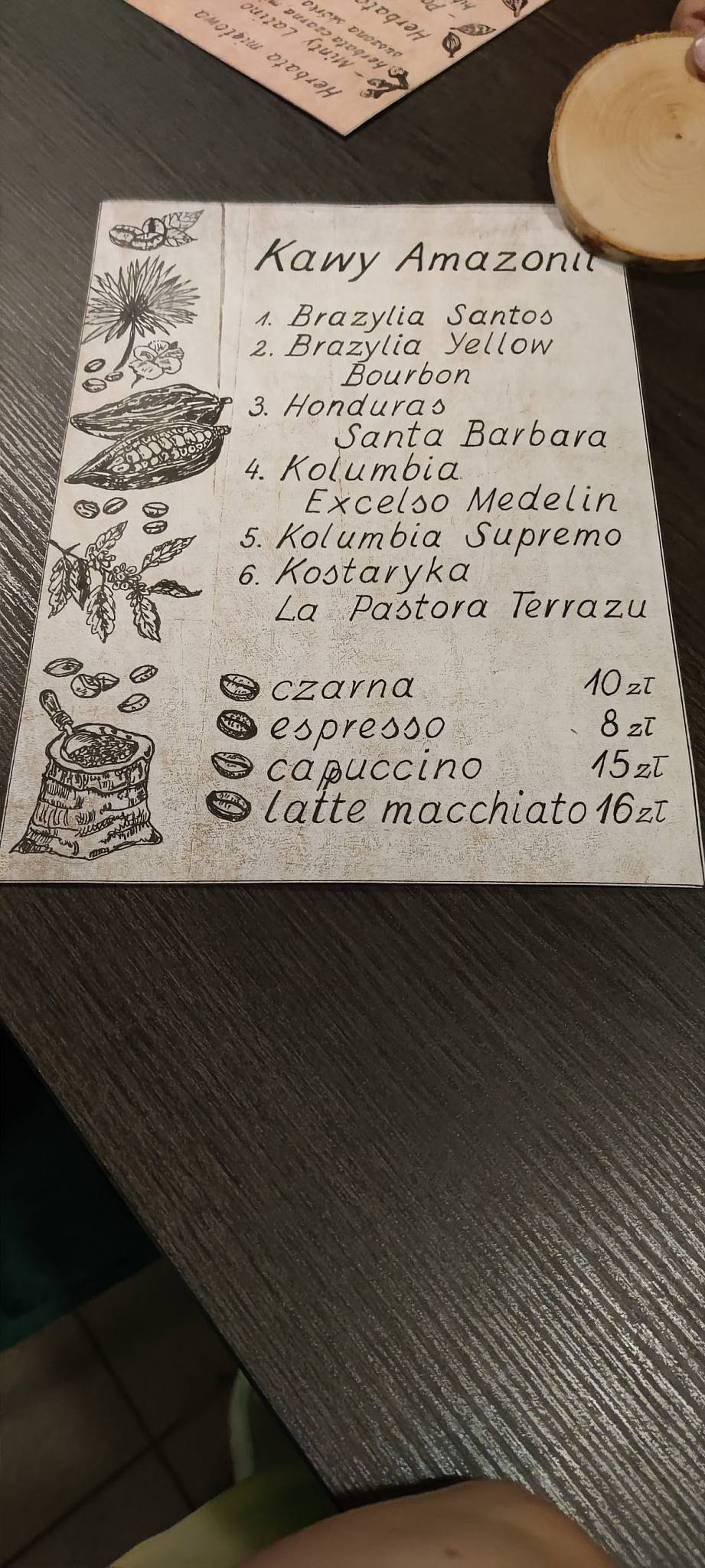 Menu at AMAZONIA Green Cafe, Poznań