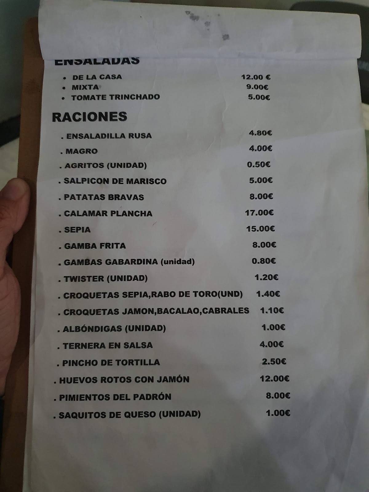 Carta de Restaurante Al Plato Vendrás, San Juan de Alicante, Avinguda ...