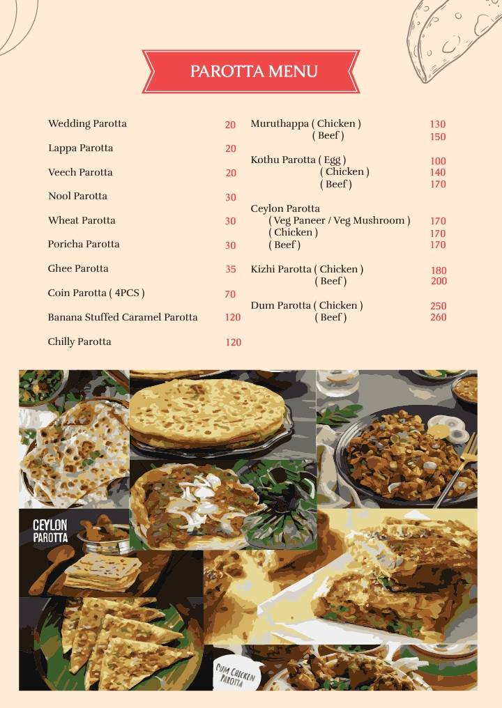 Menu at BANU FOOD COURT (BFC), Marthandam