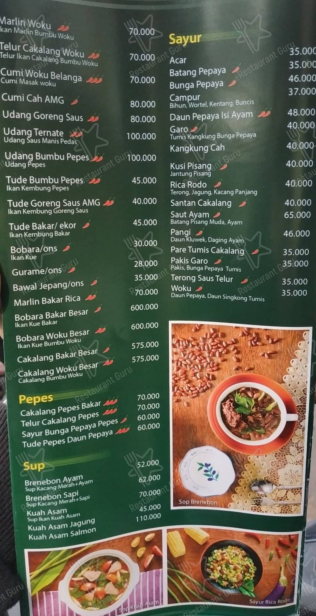 Menu at Restoran Beautika - Petojo restaurant, Jakarta, Jl. Abdul Muis ...