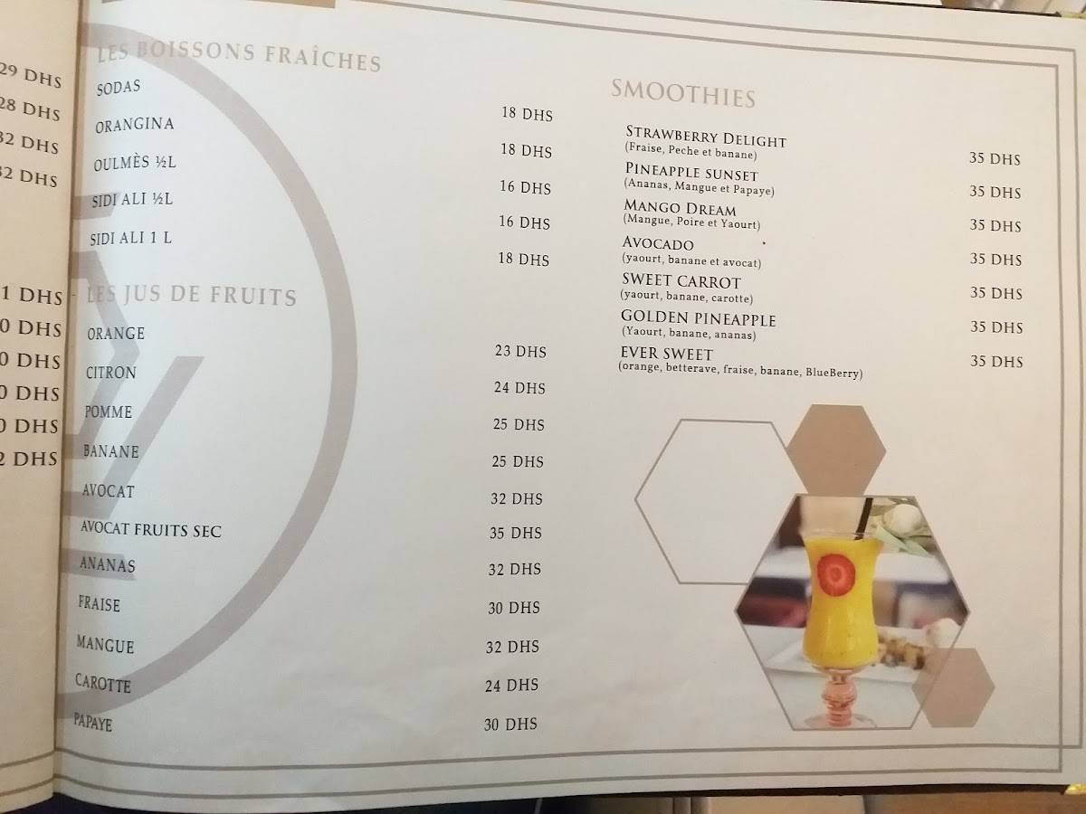 Menu at Bee house restaurant, Casablanca, 692 Bd El Qods