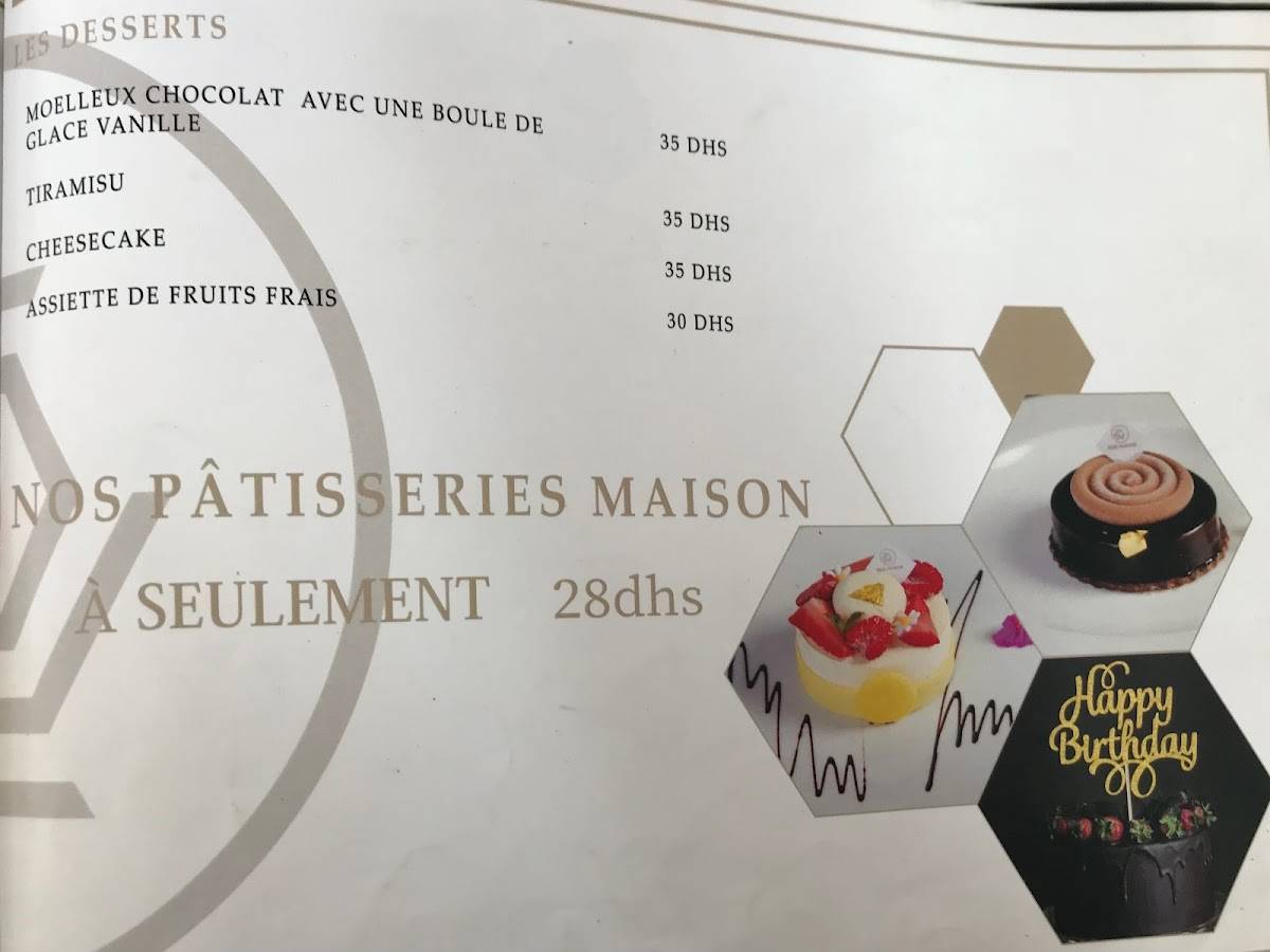 Menu at Bee house restaurant, Casablanca, 692 Bd El Qods