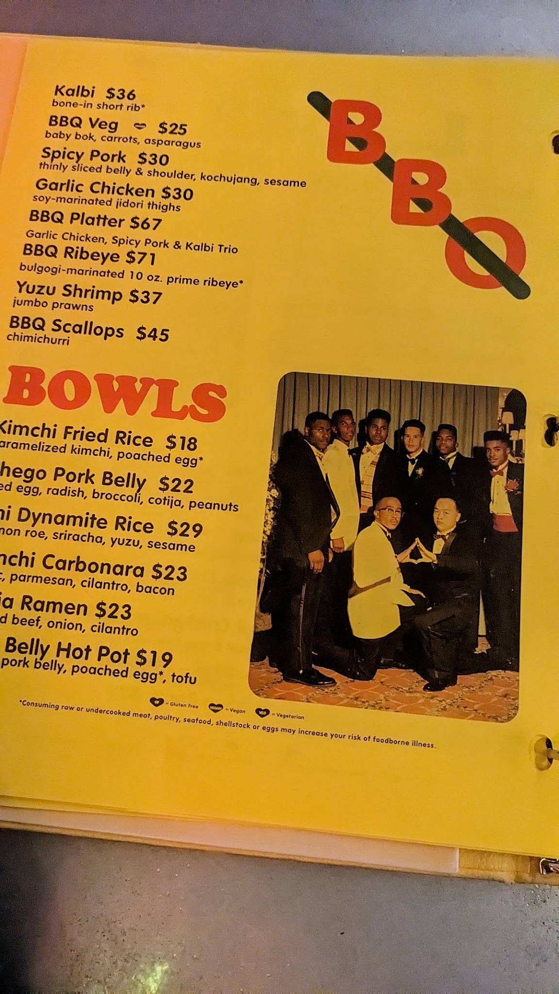 Menu at Best Friend restaurant, Las Vegas