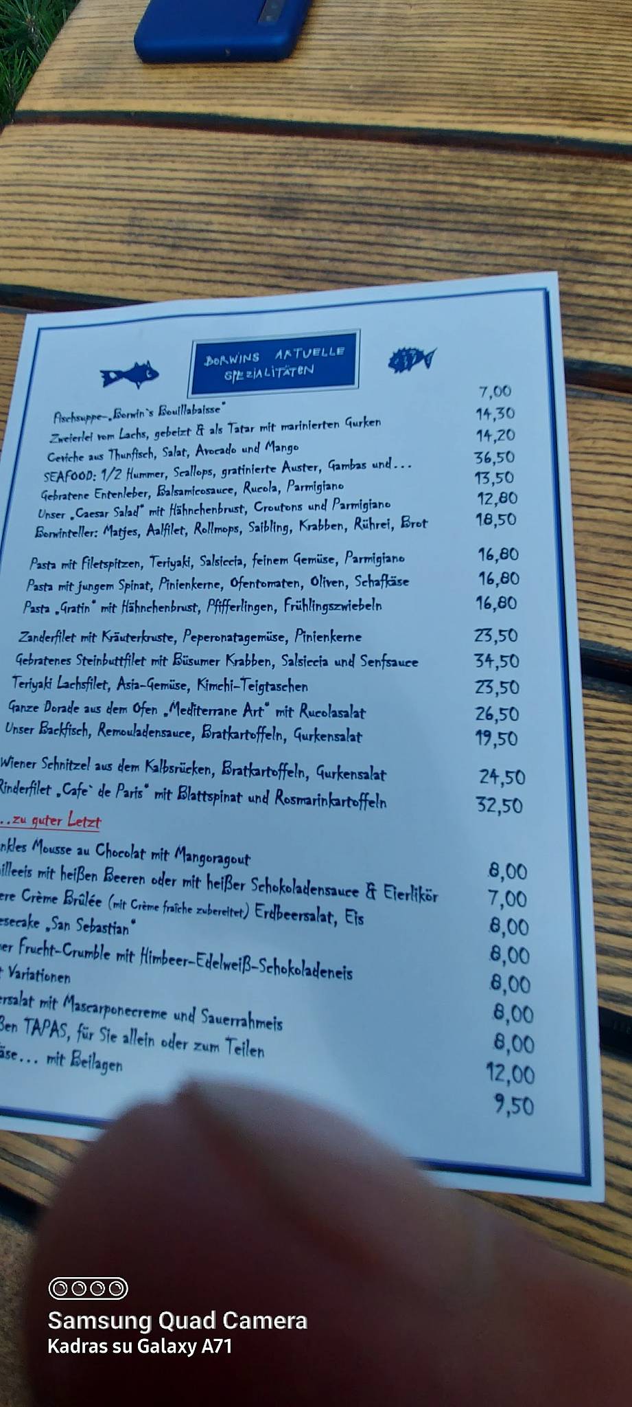 Speisekarte von Borwin - Hafenrestaurant, Rostock