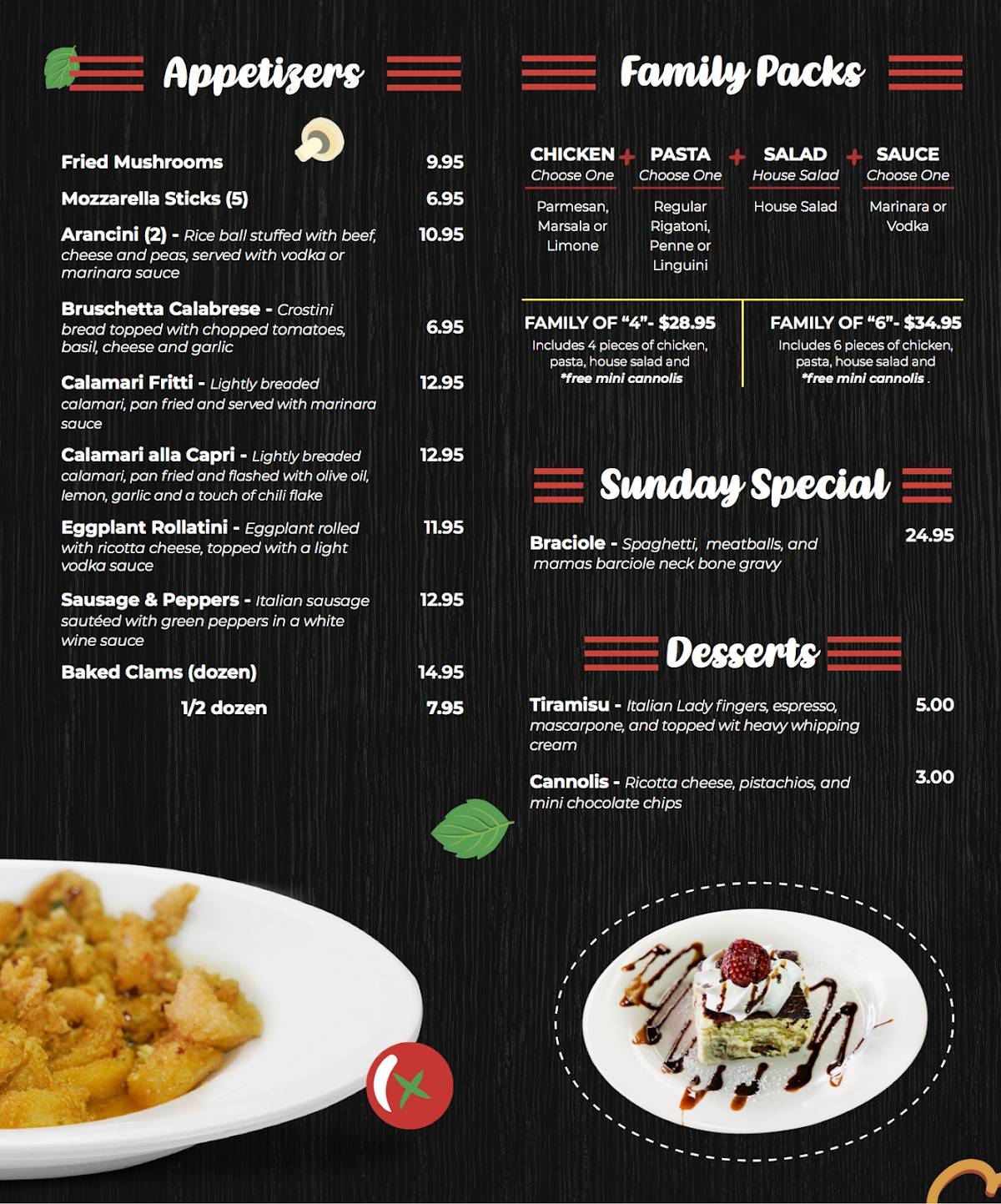 Menu at Capri Xpress Lemont restaurant, Lemont
