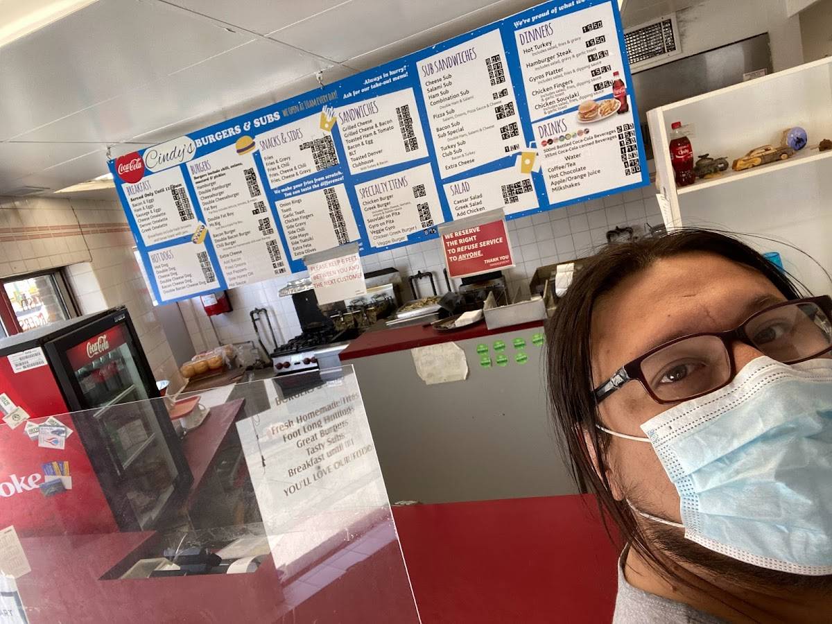 Menu at Cindy's Burgers & Subs restaurant, Winnipeg, 904 Portage Ave