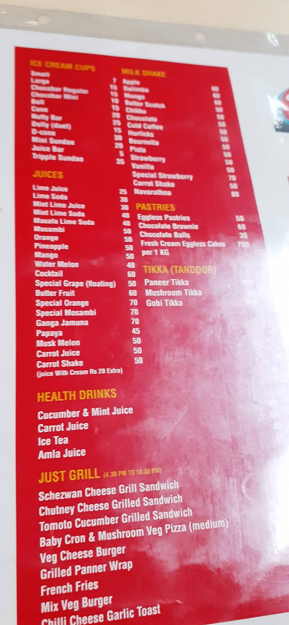 Menu at Dinki Dine Veg Restaurant, Mangaluru, Kadri Park Rd