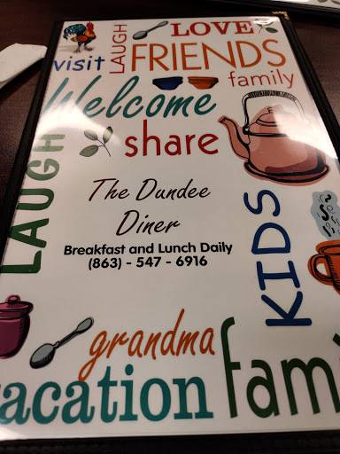Menu at Dundee Diner restaurant, Dundee