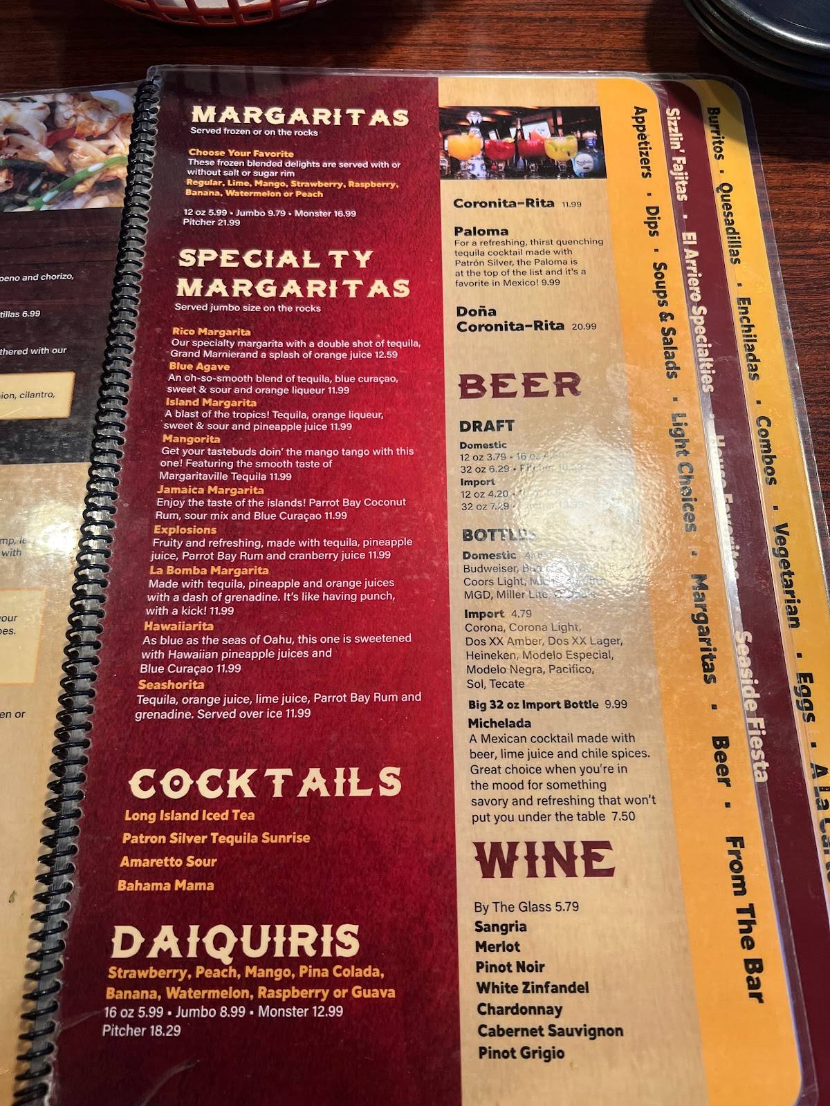 Menu at El Arriero Mexican Bar & Grill, Warsaw