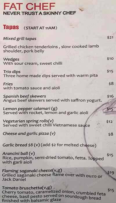 Menu at FAT CHEF Carrum Downs restaurant, Carrum Downs, Frankston ...