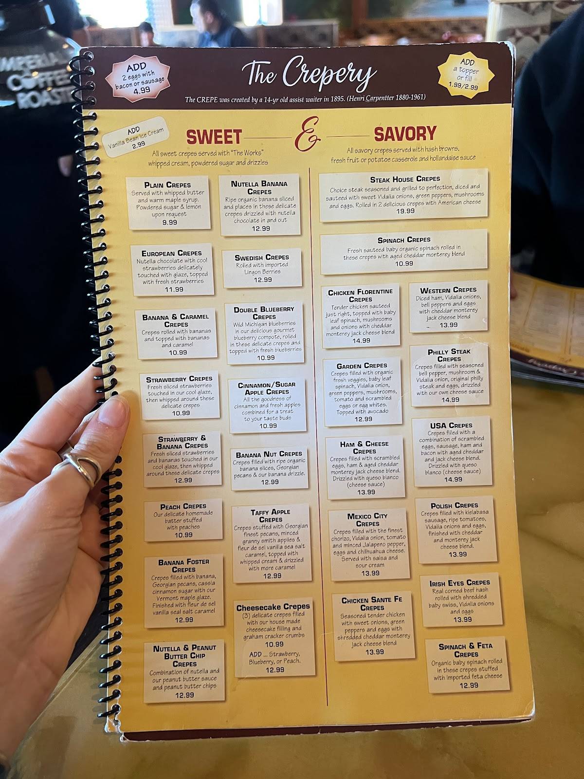 Menu at Golden Bear Pancake & Crepery Restaurants, Alsip