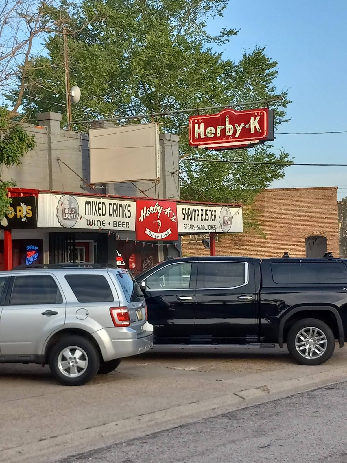 Menu at Herby-K's restaurant, Shreveport