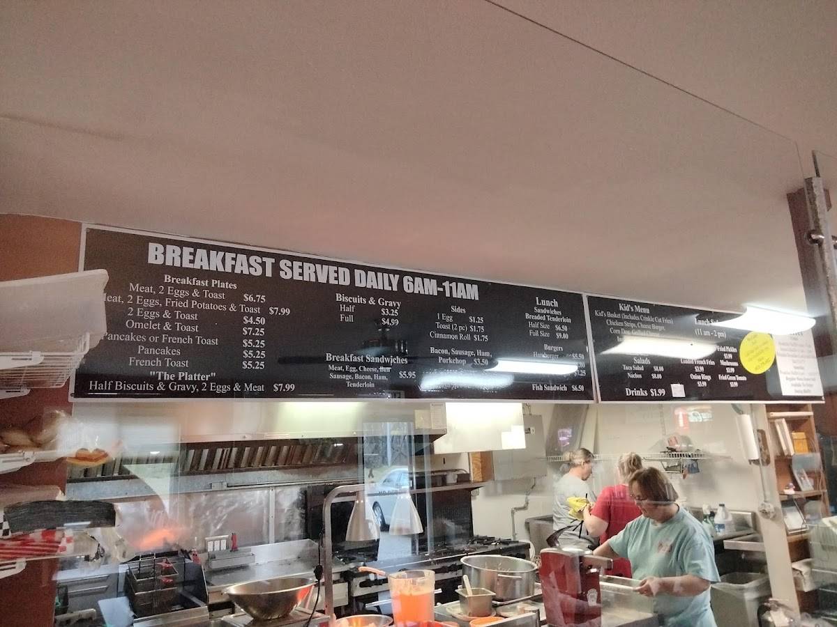 Menu at Holt's Cafe, Judah