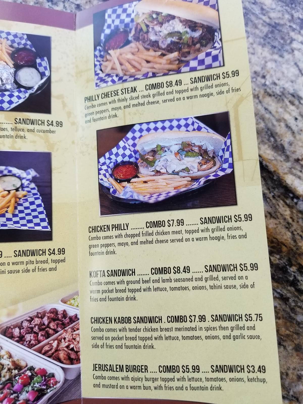 Menu at Jerusalem Grill Calhoun restaurant, Calhoun