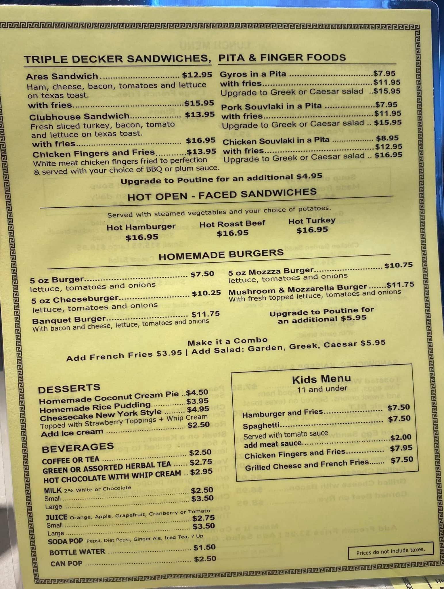 Menu at LAKI'S Family Restaurant, Smithville