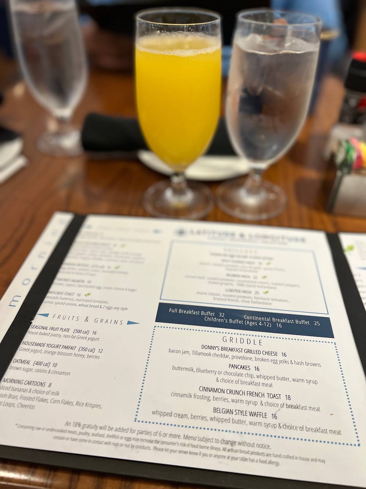 Menu at Latitude & Longitude restaurant, Orlando, World Center Dr