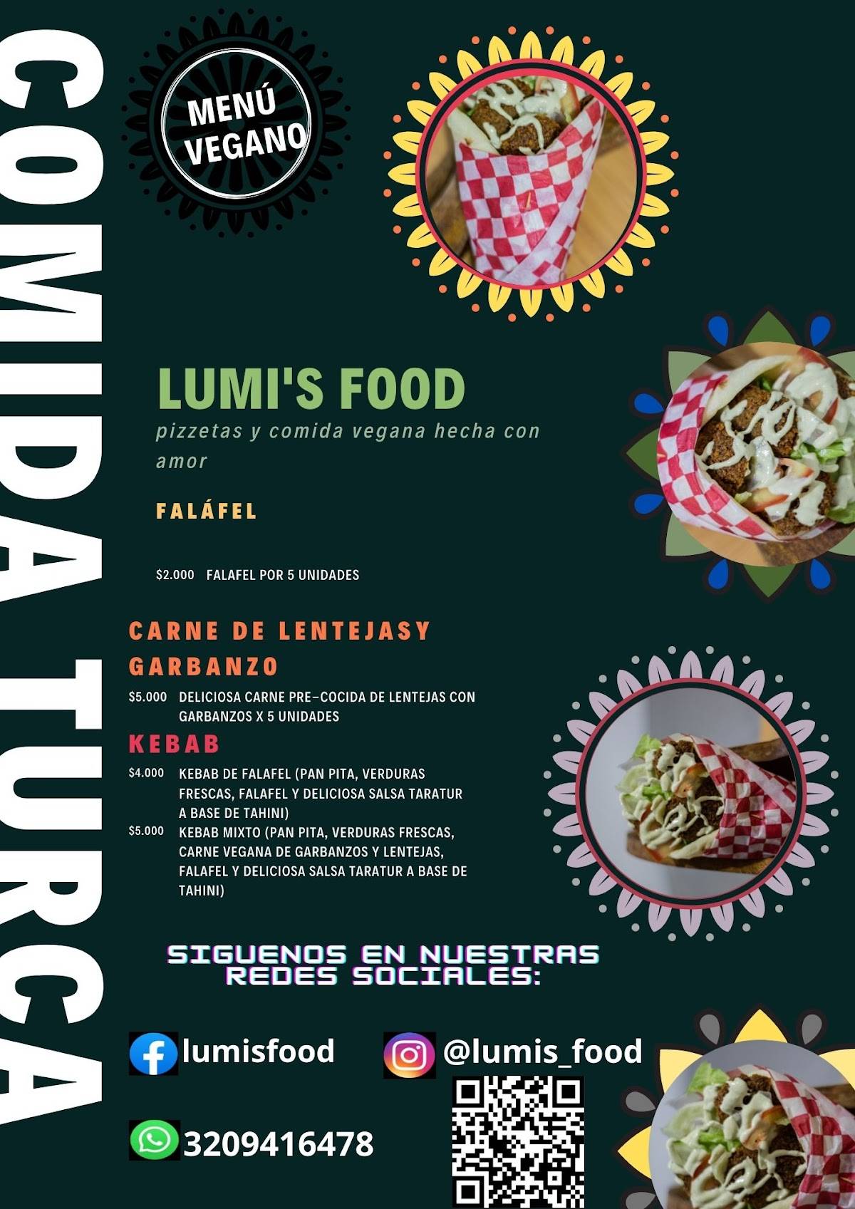 Menu at Lumi's Cocina de raíz restaurant, Floridablanca