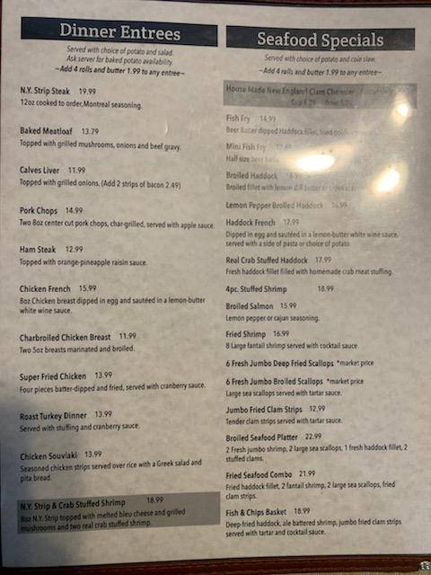 Menu at New Countryside Family Restaurant, Clifton Springs