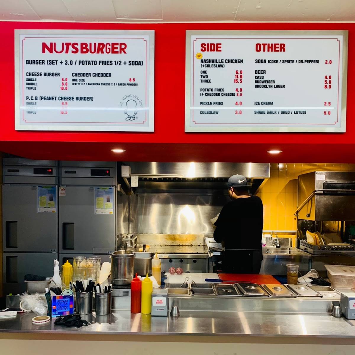 Carta del restaurante Nuts Burger, Seul
