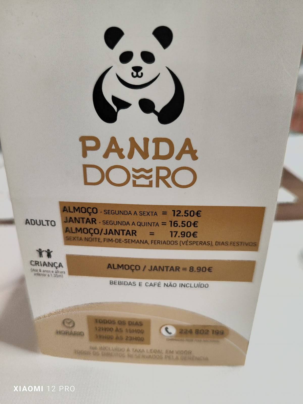 Menu em Panda Douro restaurante, Rio Tinto