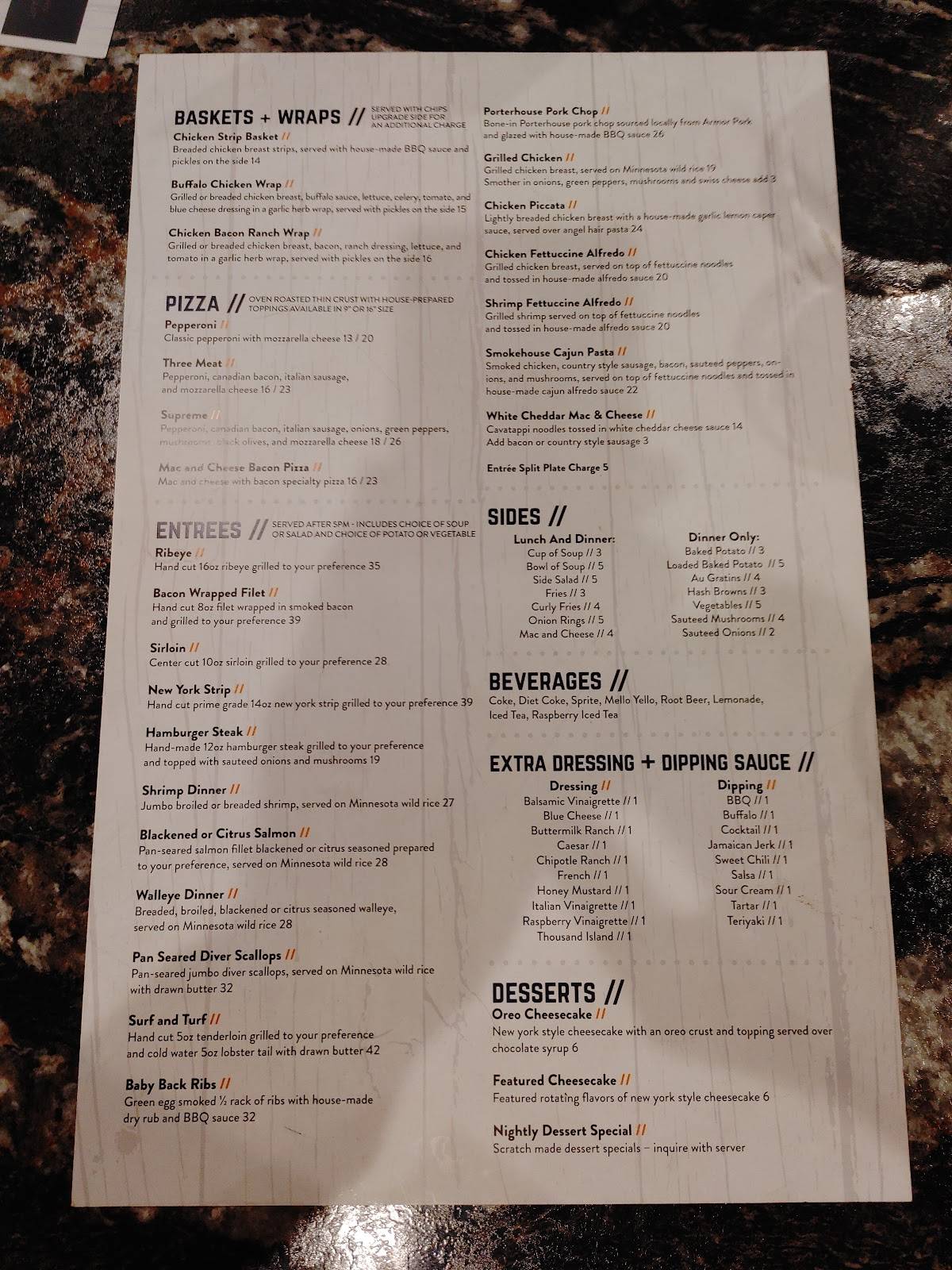 Menu at Parallel 46 Food + Drink restaurant, Cormorant