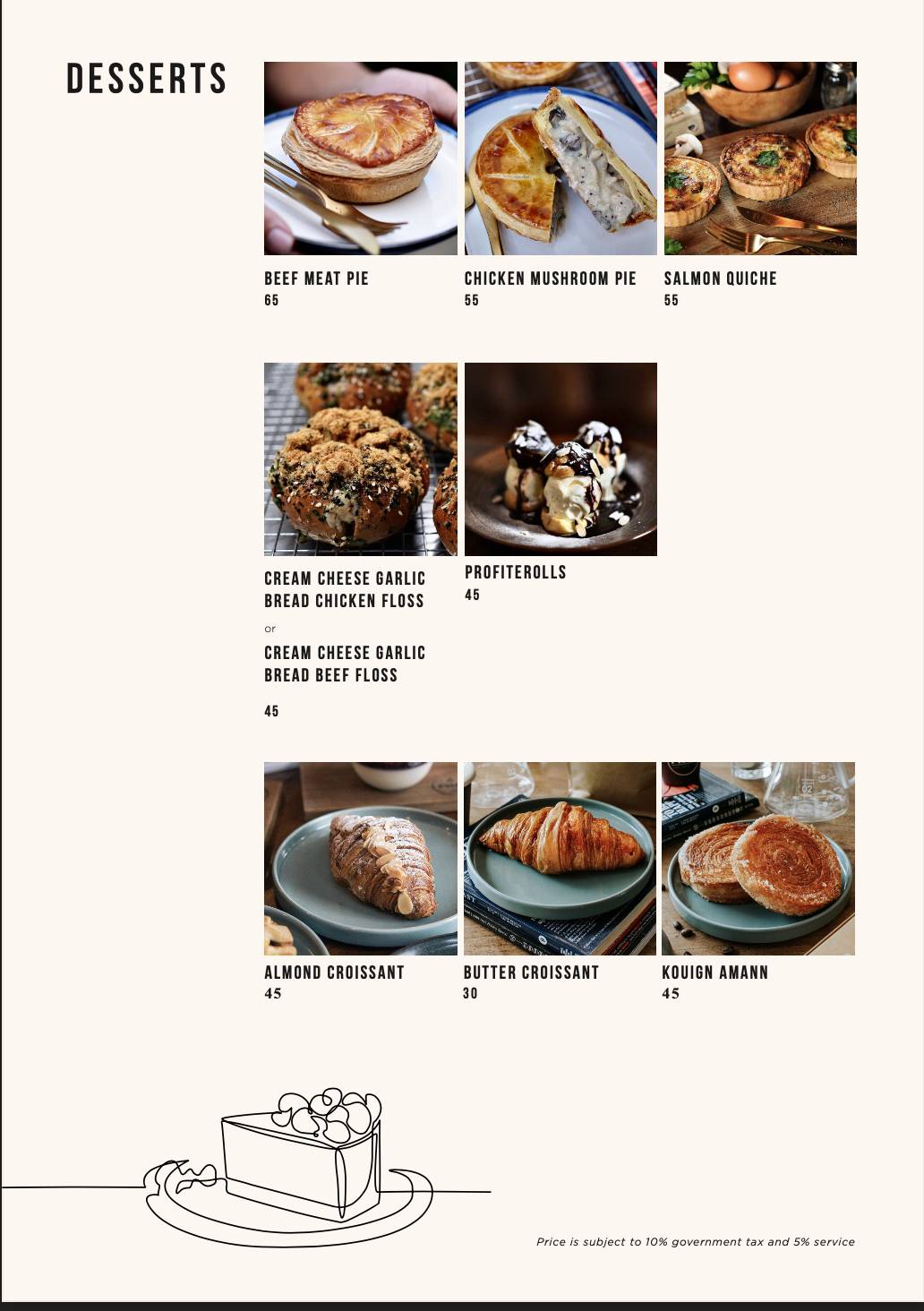 Menu at Pison Thamrin restaurant, Central Jakarta