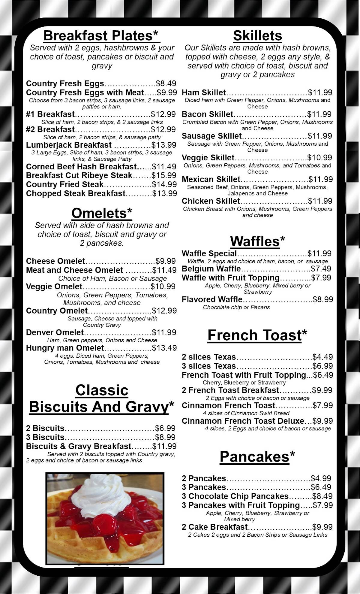 Menu at Pleasant Hill Diner restaurant, Pleasant Hill