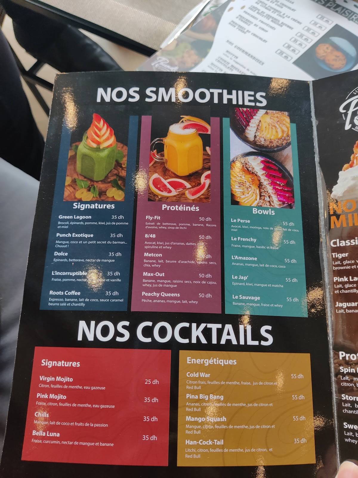 Menu au Pounds Kitchen restaurant, Mohammedia