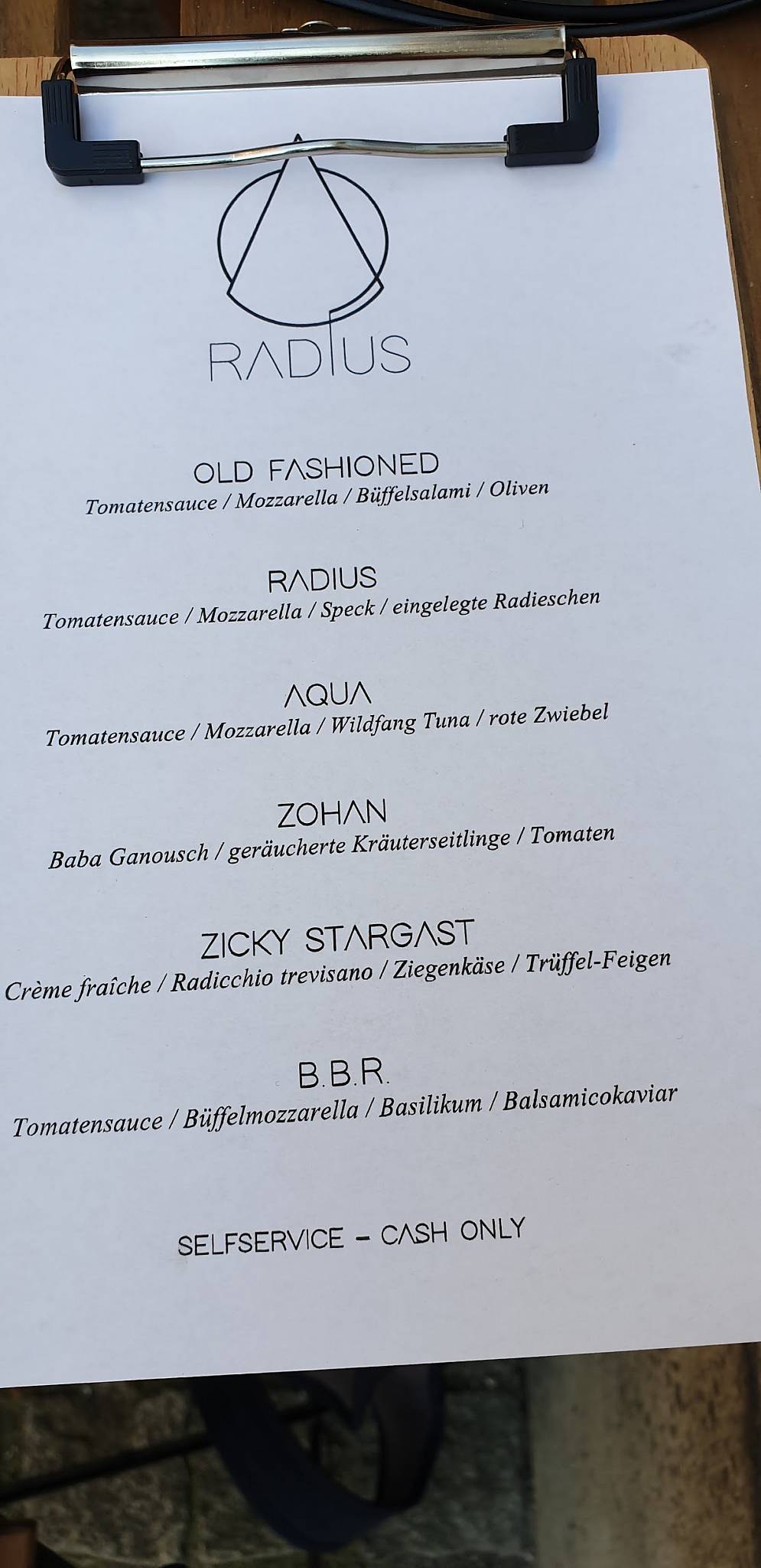 Speisekarte von Radius Linz restaurant, Linz
