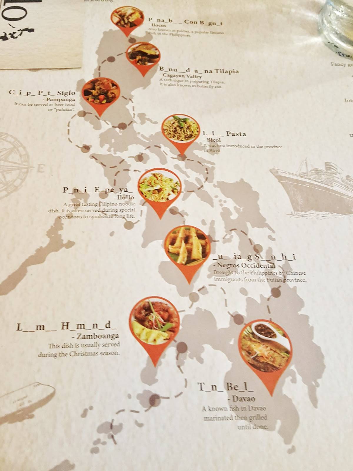 Menu at SIGLO MODERN FILIPINO restaurant, Tagaytay, Tagaytay - Calamba Rd