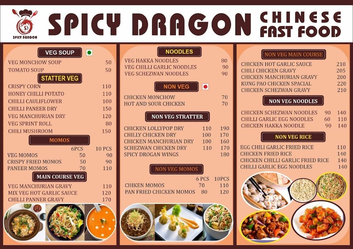 Menu at Spicy Dragon Multi Cuisine Restaurant, Jodhpur