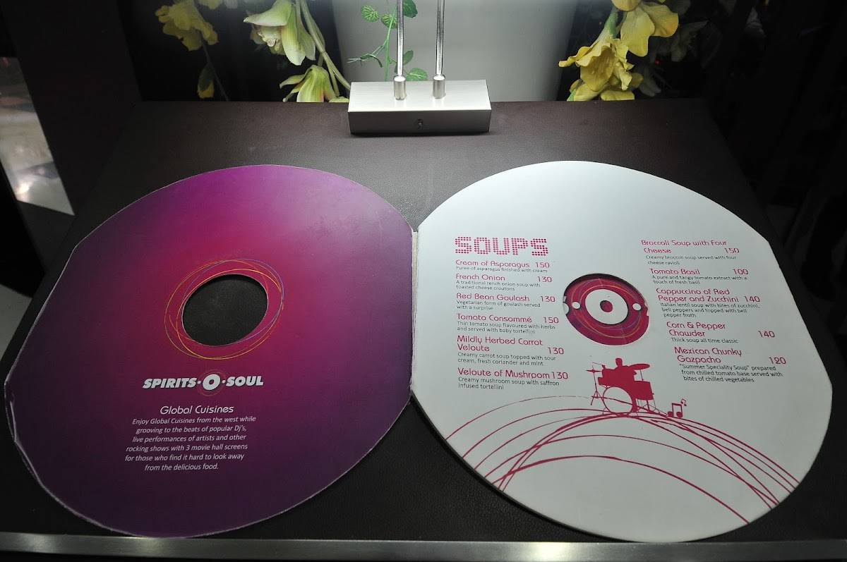 Menu at Spirit O Sound, Ahmedabad, SOS