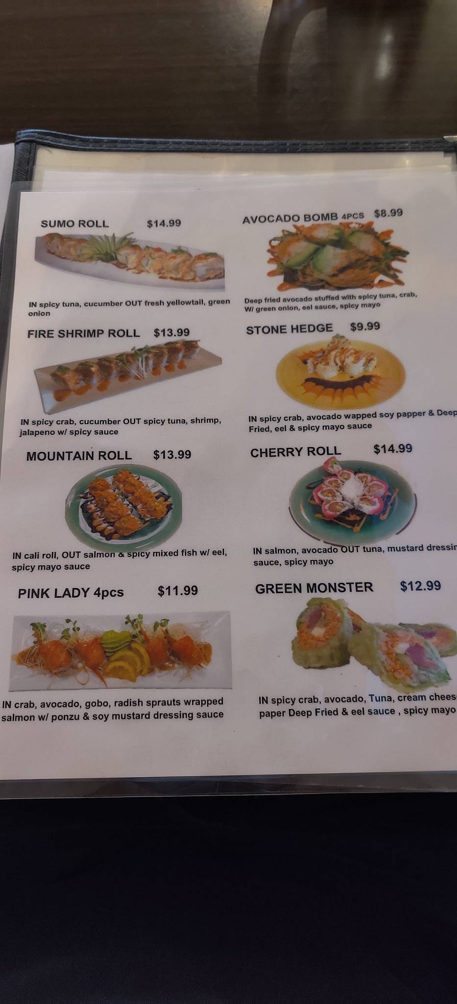 Menu at Sushi Fresh Camarillo restaurant, Camarillo