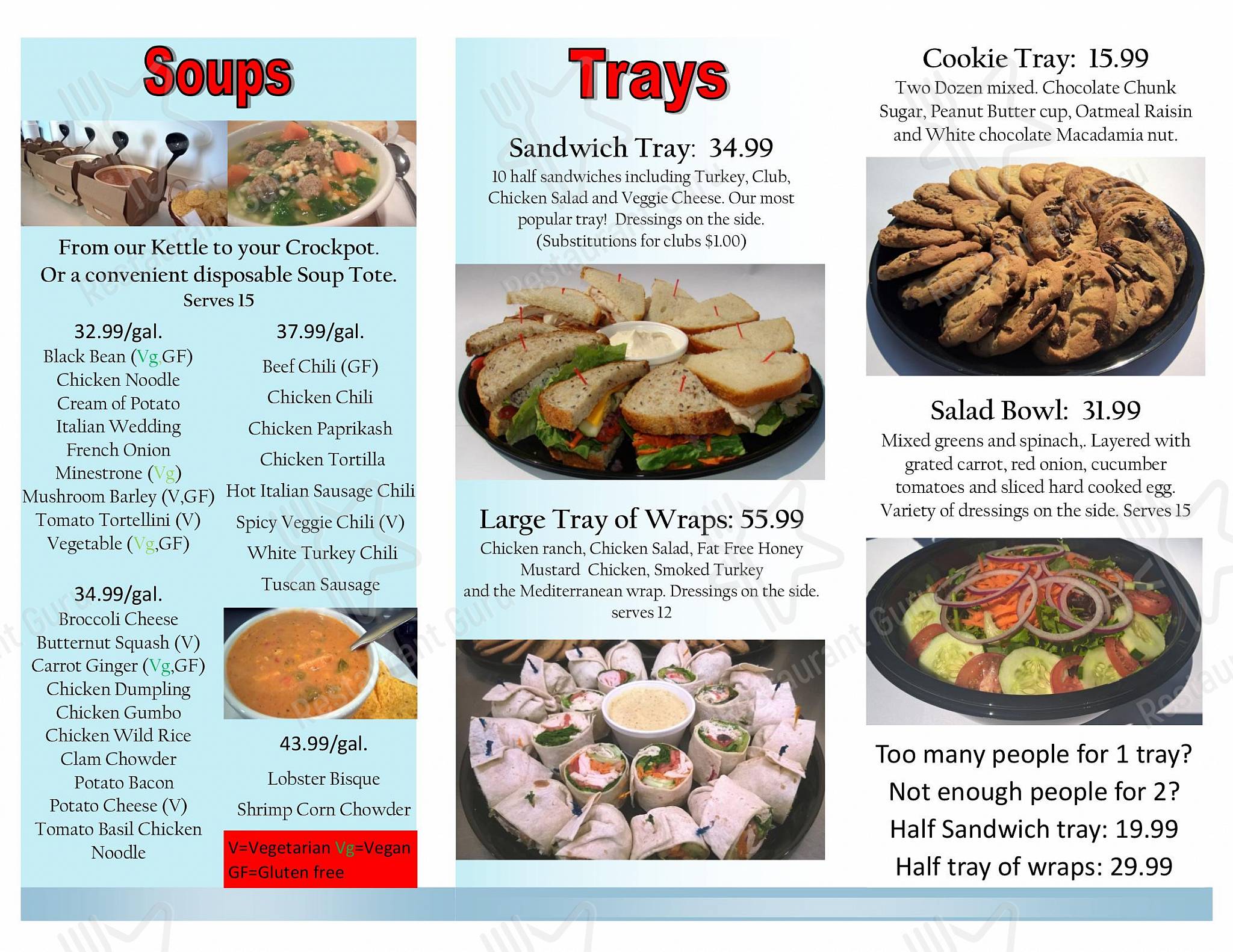 Menu at Susy's Soup and Deli (Tower City) restaurant, Cleveland, 230 W ...