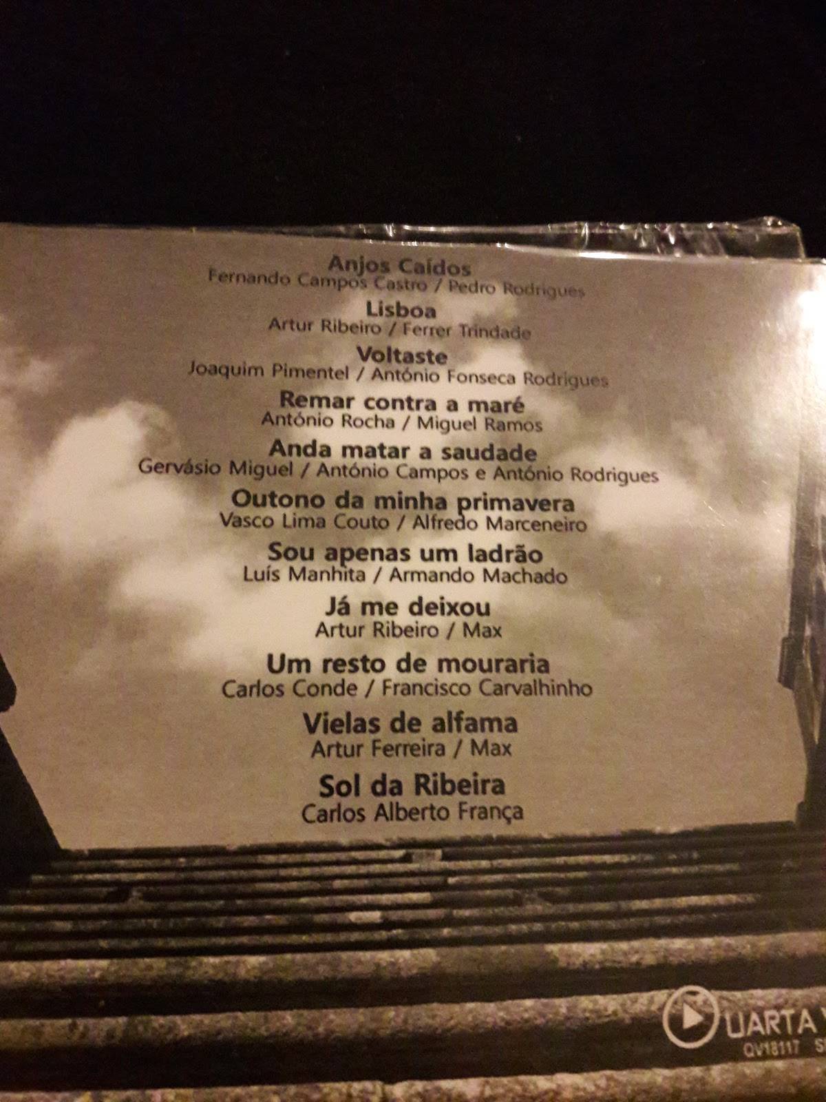 Menu at Taberna Real do Fado restaurant, Porto