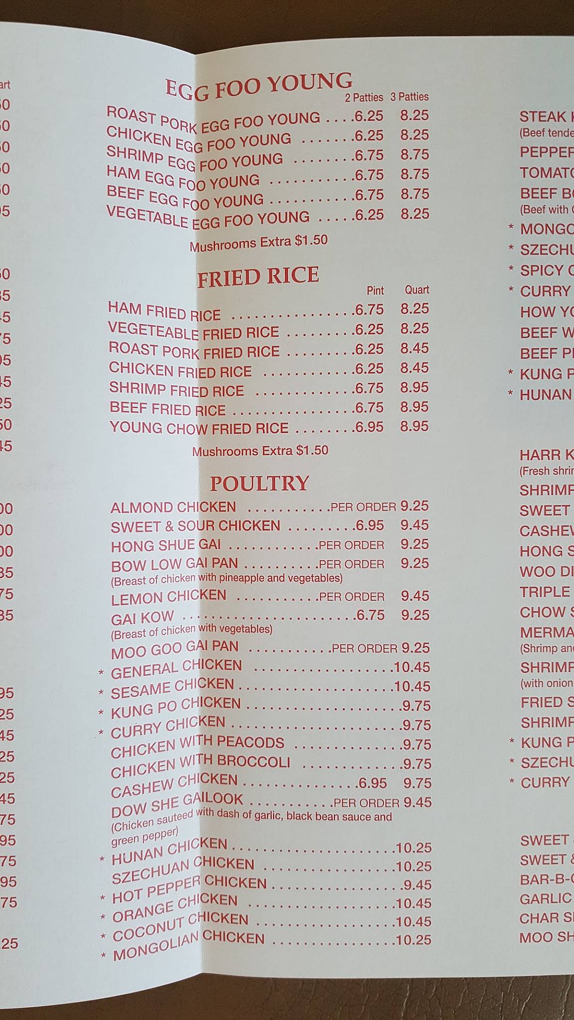 Menu at Ten Yen Restaurant, Livonia