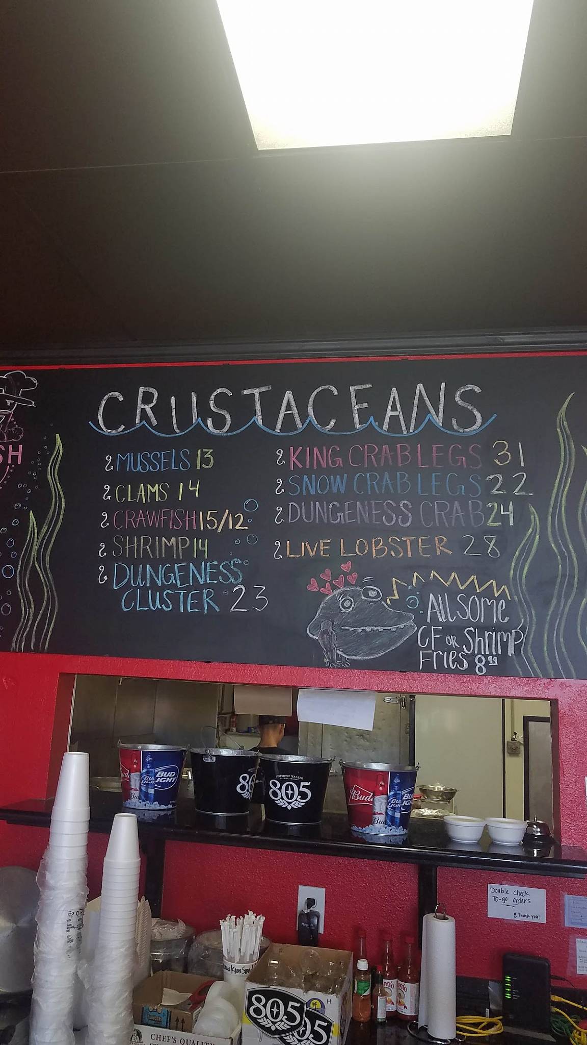 Menu at The Crawfish Guy restaurant, Fresno