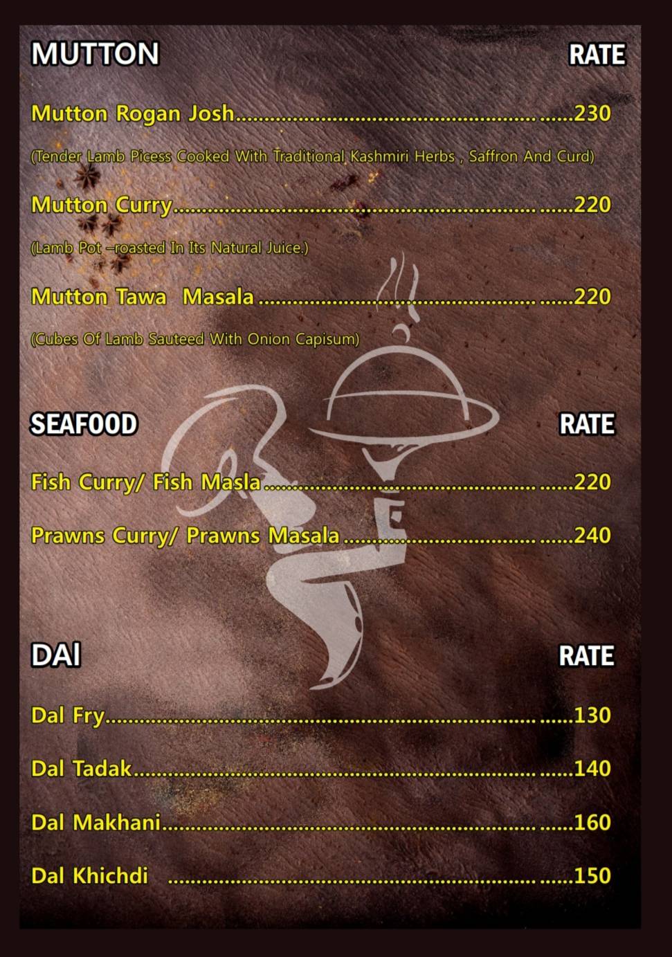 Menu at The India Food Restaurant, Virar