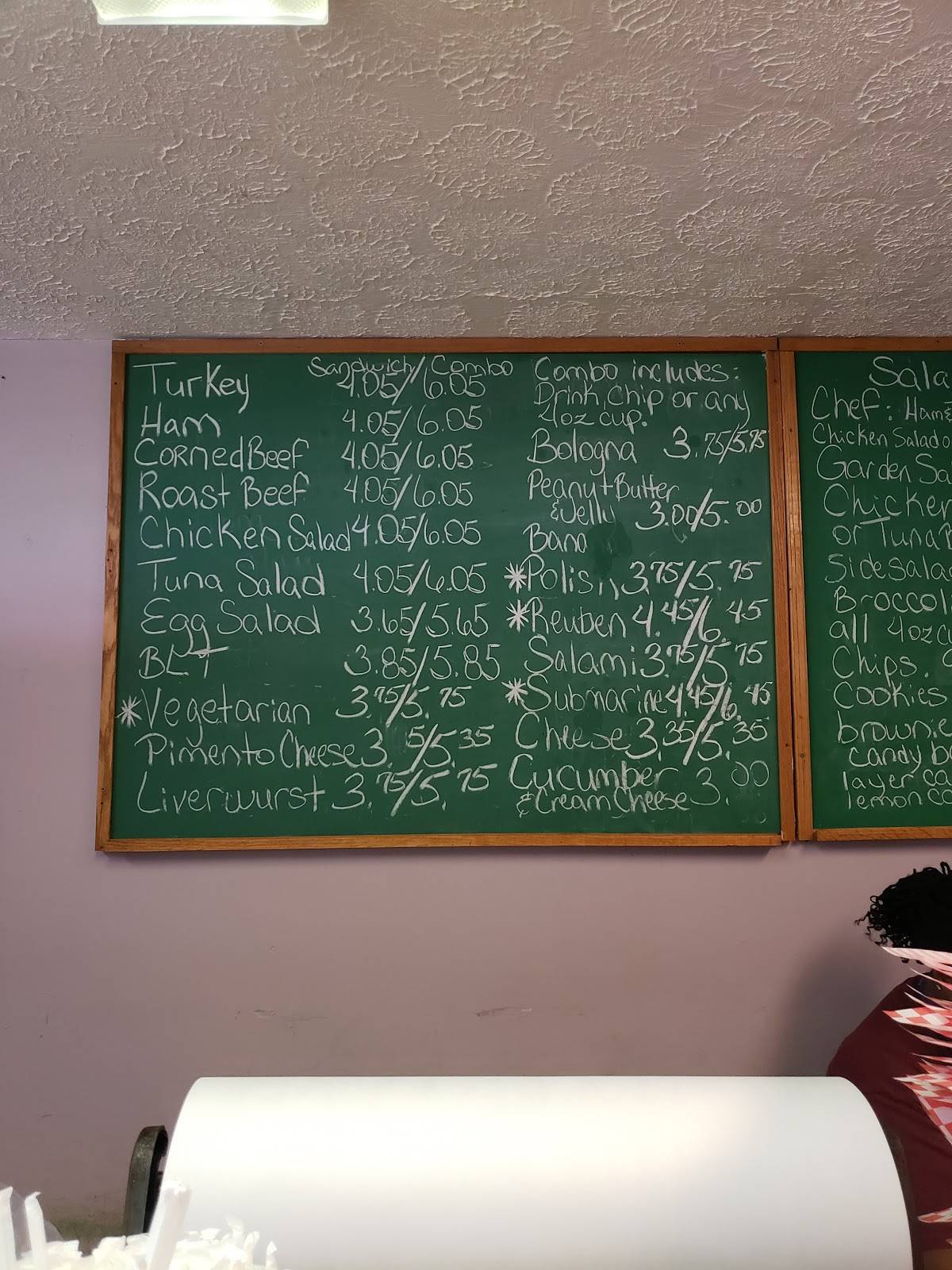 Menu at The Lunch Basket restaurant, Marietta
