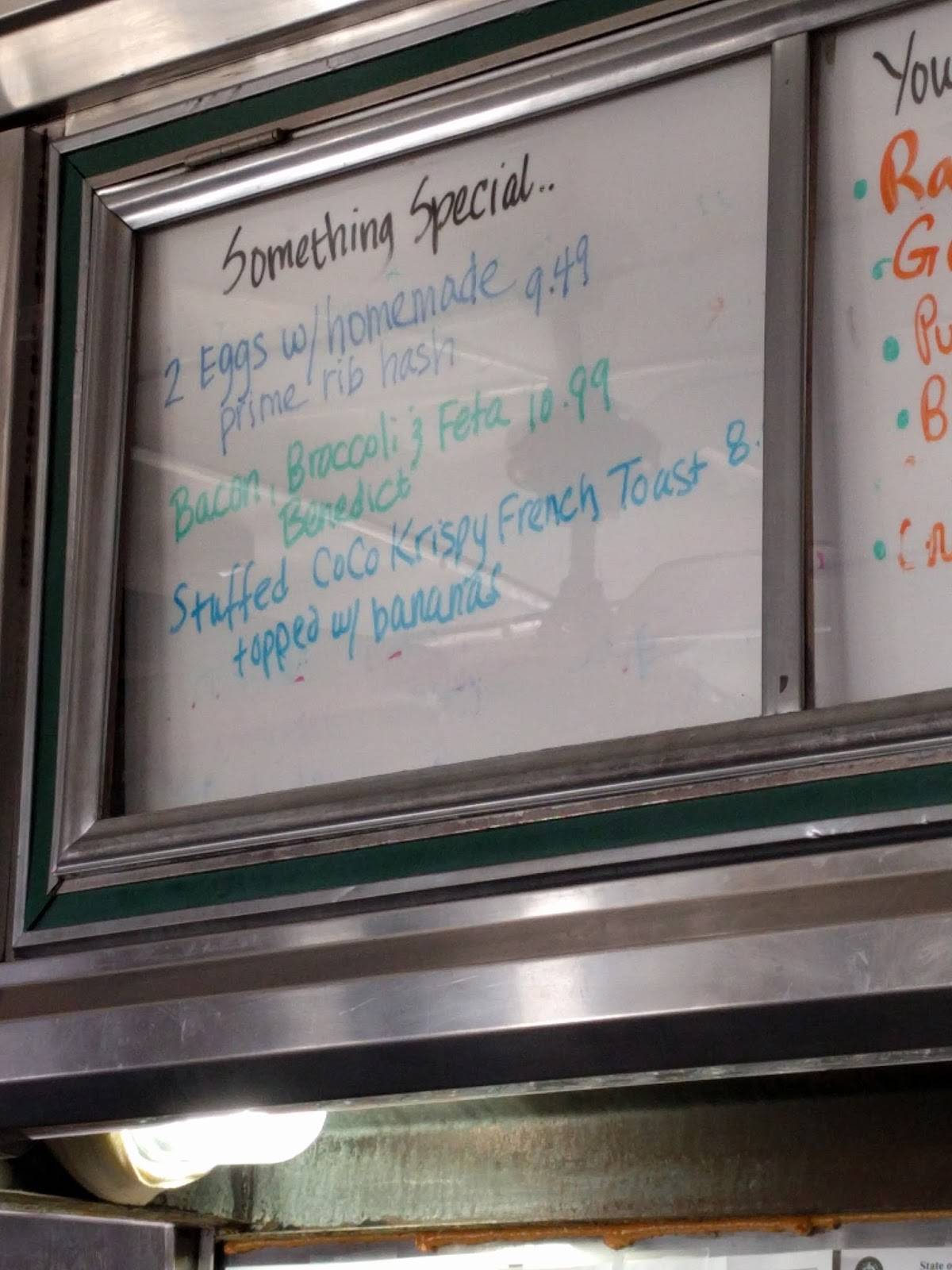 Menu at The Union Diner restaurant, Laconia