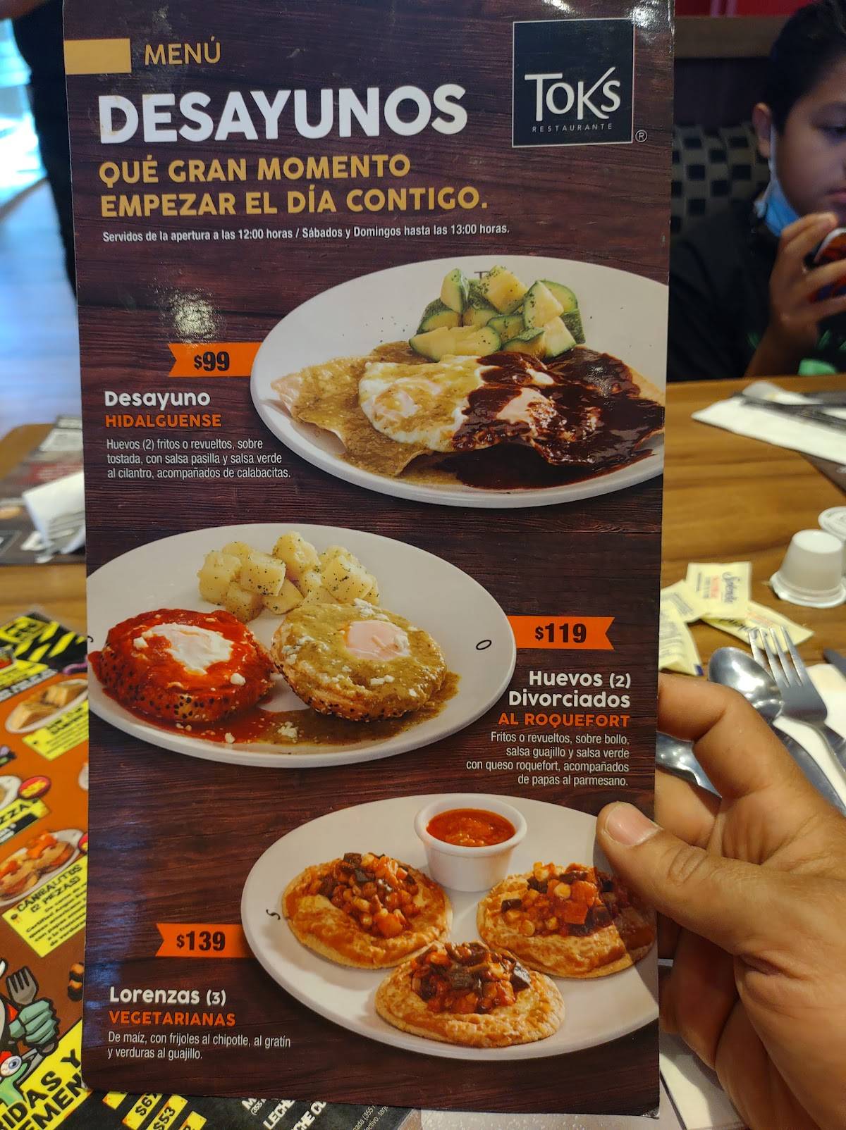 Carta del restaurante Toks Circunvalación, Guadalajara
